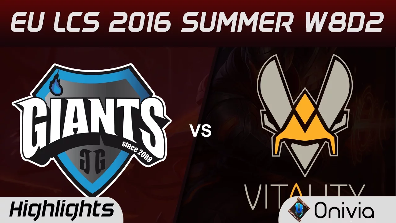 GIA vs VIT highlights Game 1 EU LCS 2016 Summer W8D2 Giants vs Vitality - Cheddar.tv